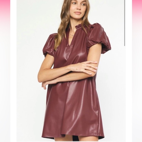 entro | Dresses | Entro Faux Leather Dress Size L | Poshmark
